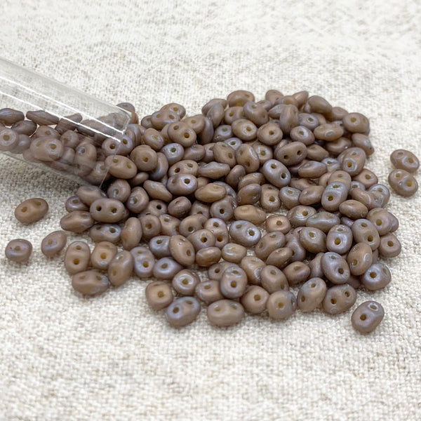 SuperDuo Nebula Beige Matte – The Beaded Peacock